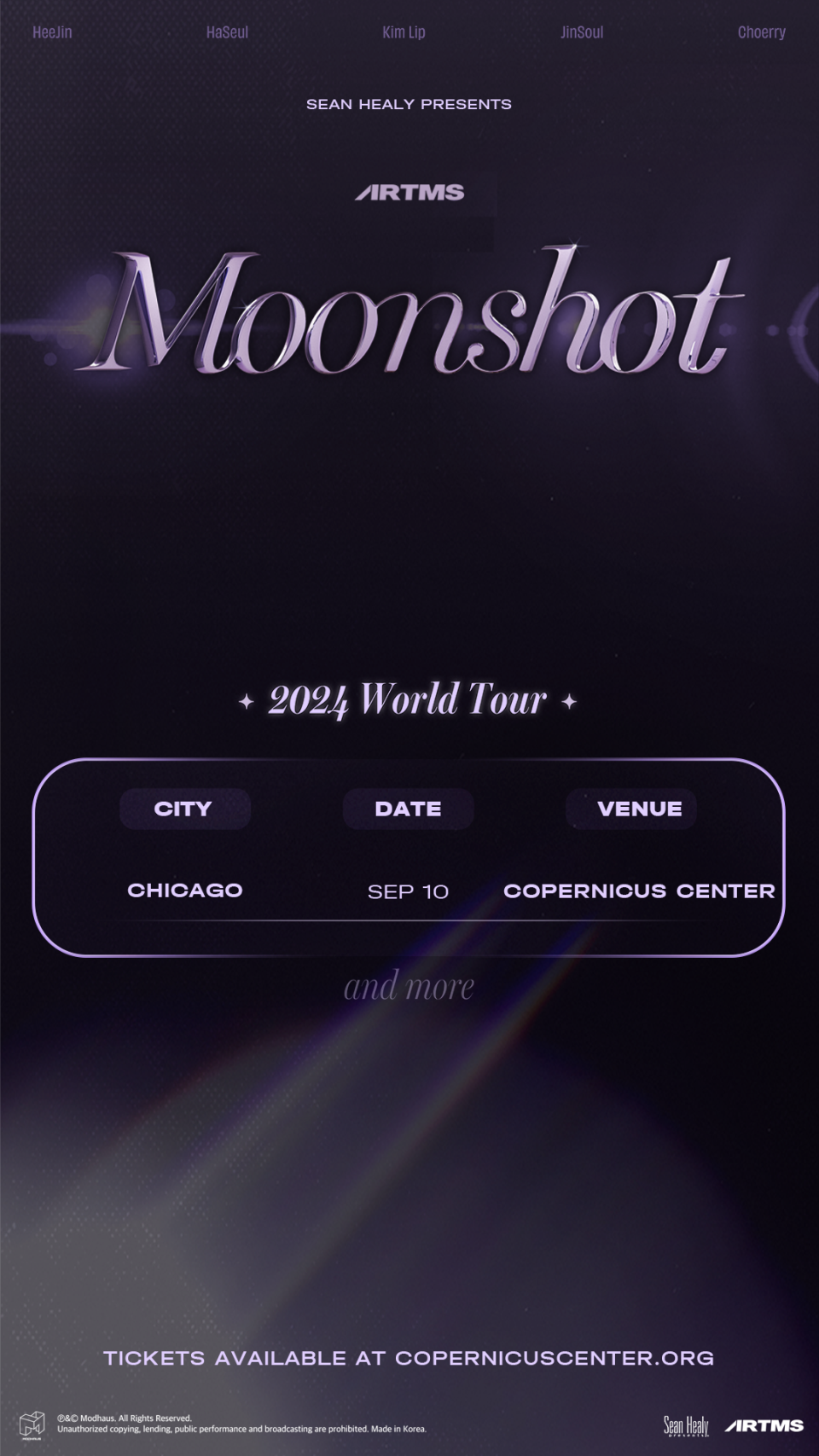 2024 ARTMS World Tour in Chicago - Copernicus Center