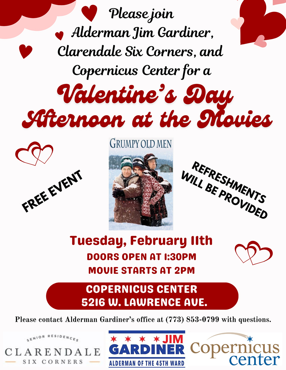 Valentine’s Day Afternoon at the Movies - Copernicus Center